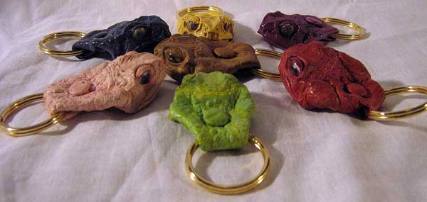 Toad Head Key Fobs - no legs - Toad Factory - Buy Exotic Skins & Leathers